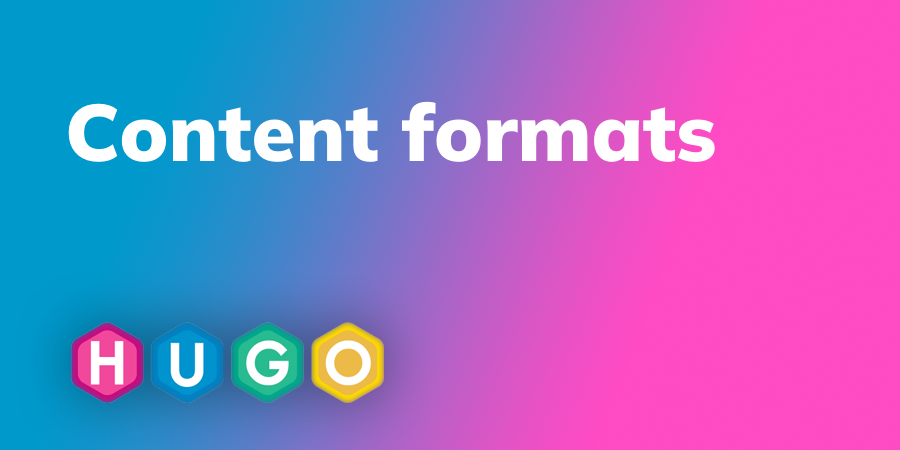 Content formats